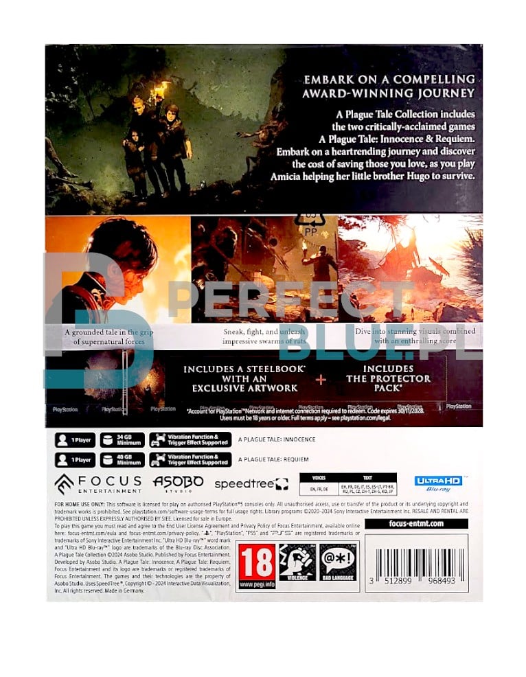 Gra A Plague Tale Collection na PS5 - Sklep perfectblue.pl