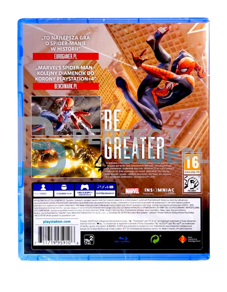 Gra Akcji Marvel's Spider-Man GOTY PS4 – perfectblue.pl
